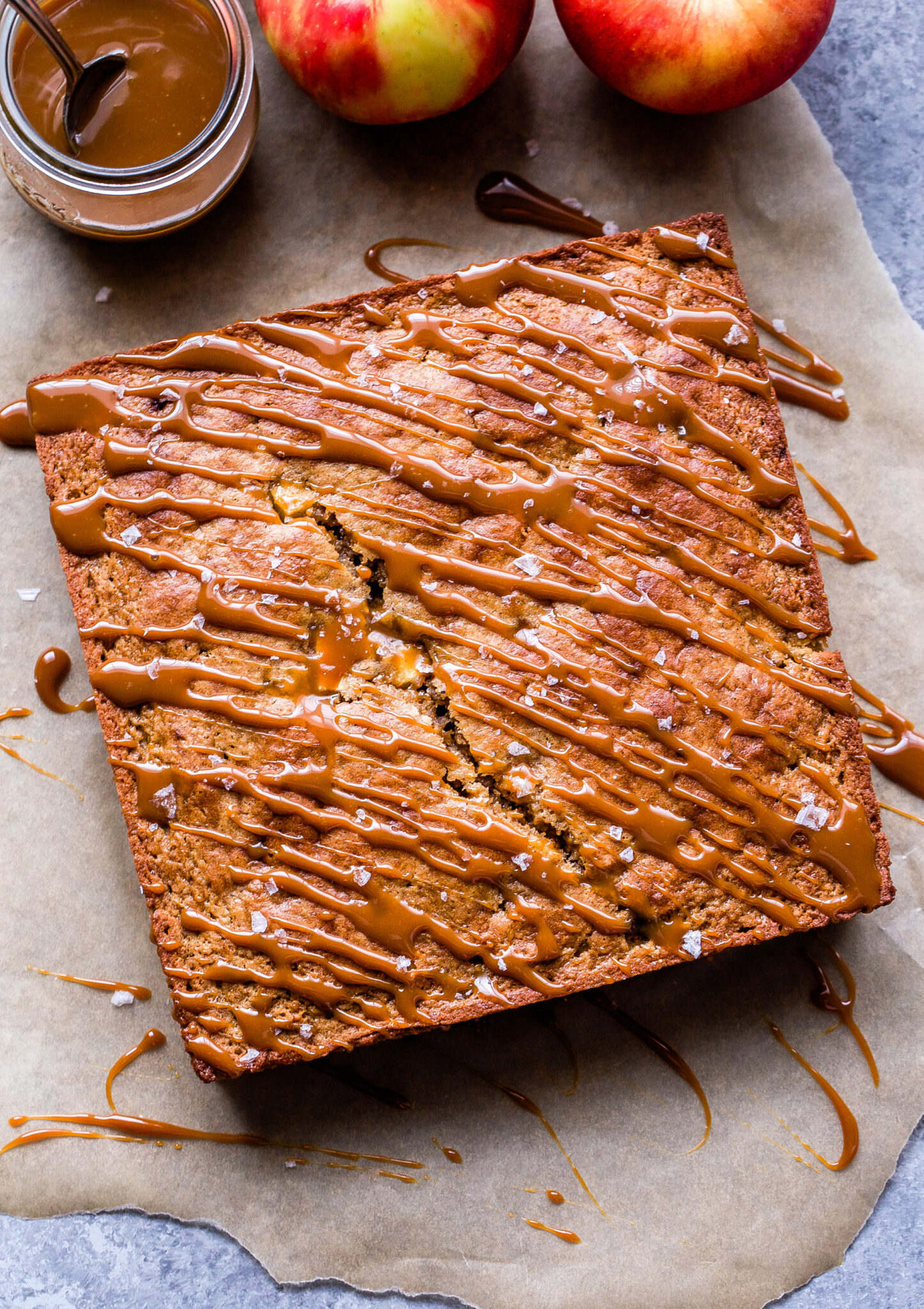 Apple Cake with Salted Caramel Glaze - Recipe Runner