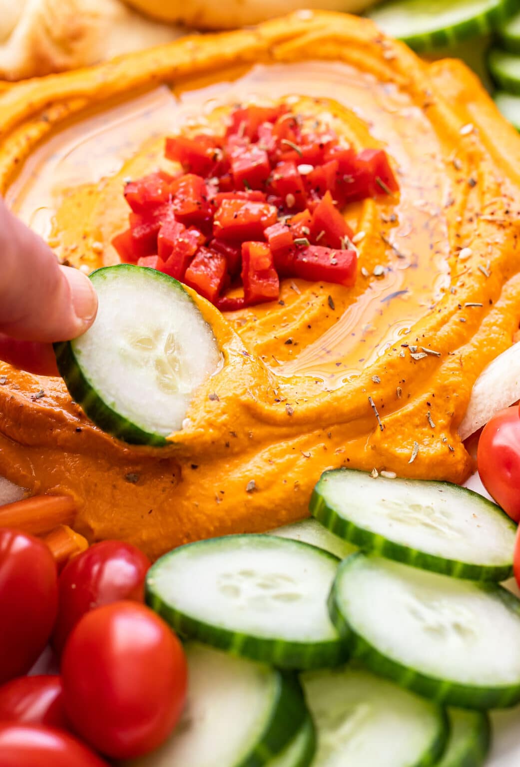 Roasted Red Pepper Hummus - Recipe Runner