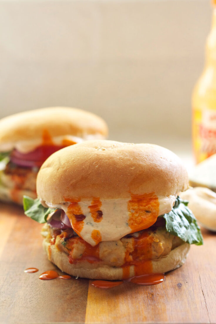 Buffalo Turkey Burgers with Blue Cheese Sauce - Recipe Runner