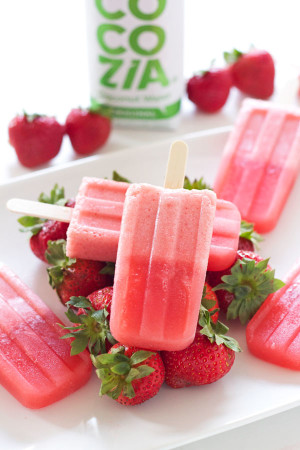 Strawberry Coconut Water Popsicles - Recipe Runner
