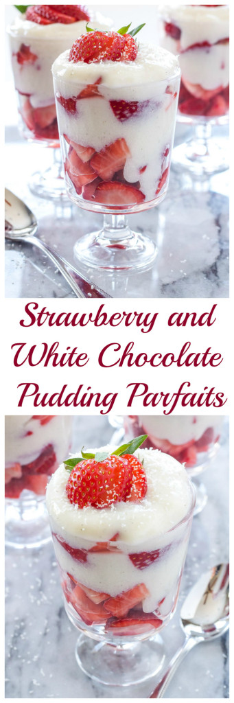 Strawberry and White Chocolate Pudding Parfaits - Recipe Runner