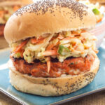 Teriyaki Salmon Burgers with Asian Slaw - Recipe Runner