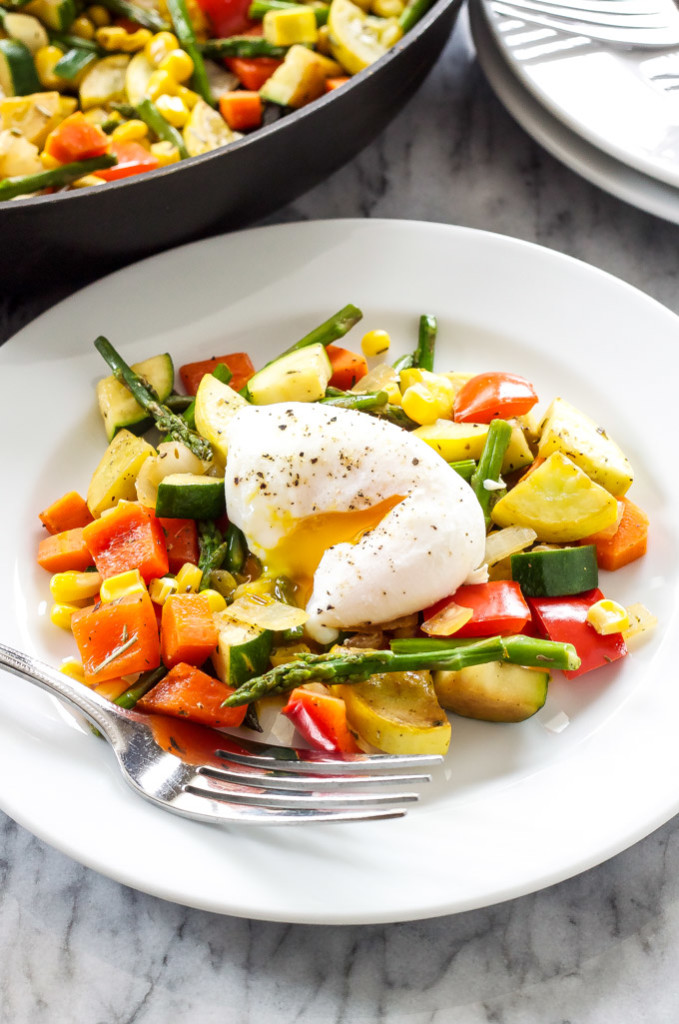Vegetable Hash with Poached Eggs - Recipe Runner