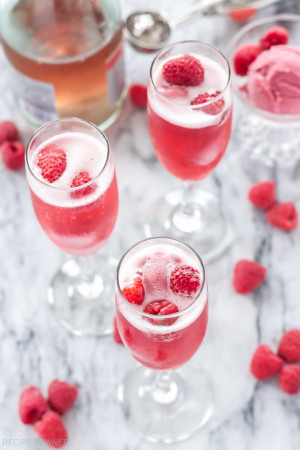 Raspberry Sorbet Bellinis - Recipe Runner