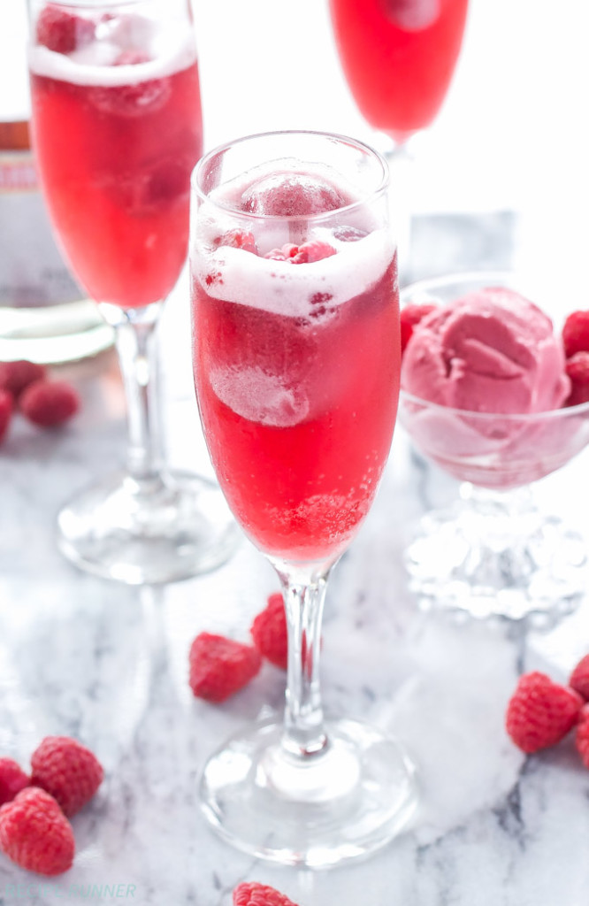 Raspberry Sorbet Bellinis - Recipe Runner