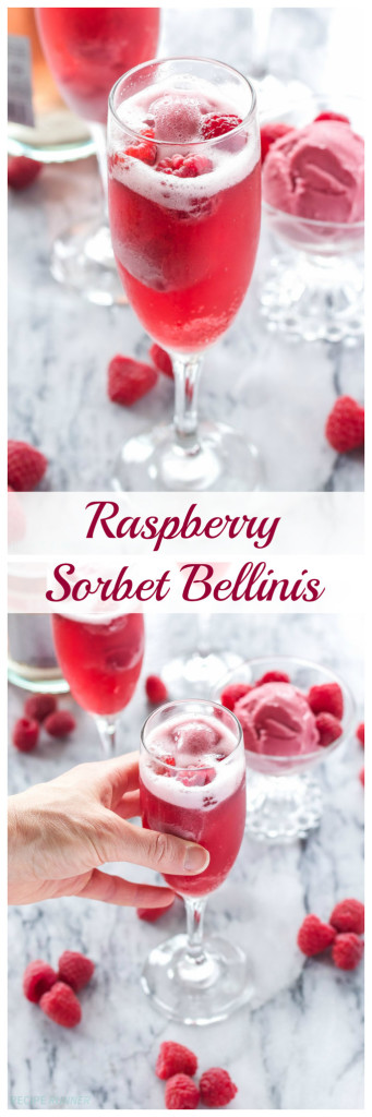 Raspberry Sorbet Bellinis - Recipe Runner