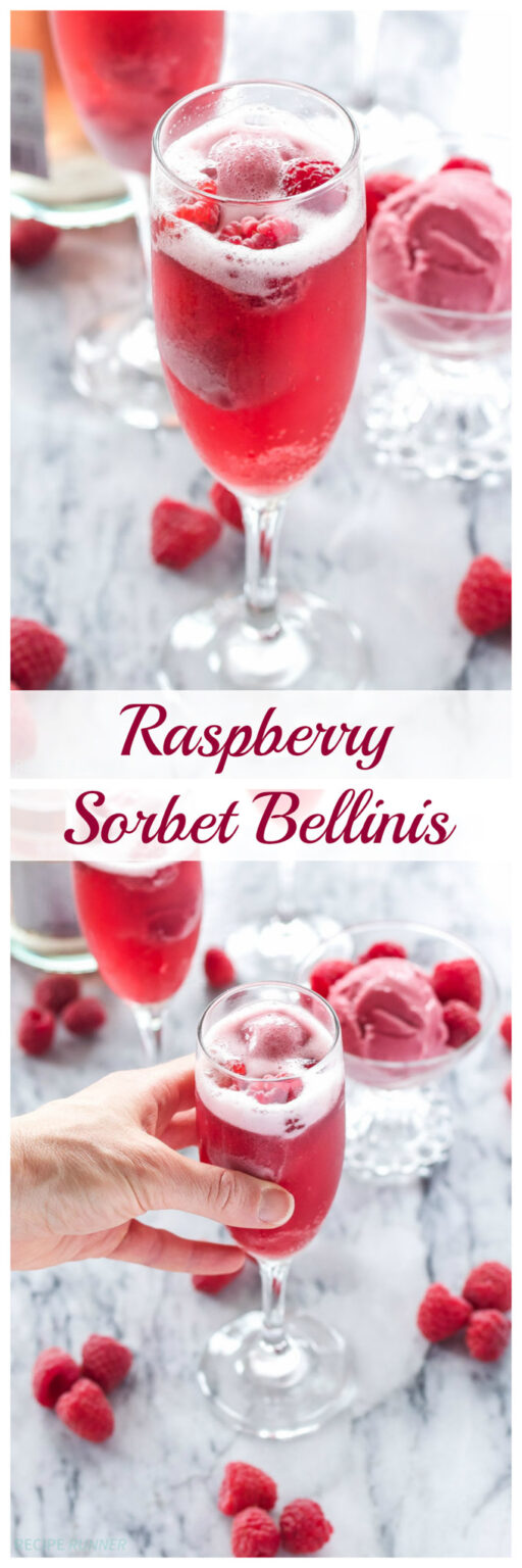 Raspberry Sorbet Bellinis - Recipe Runner