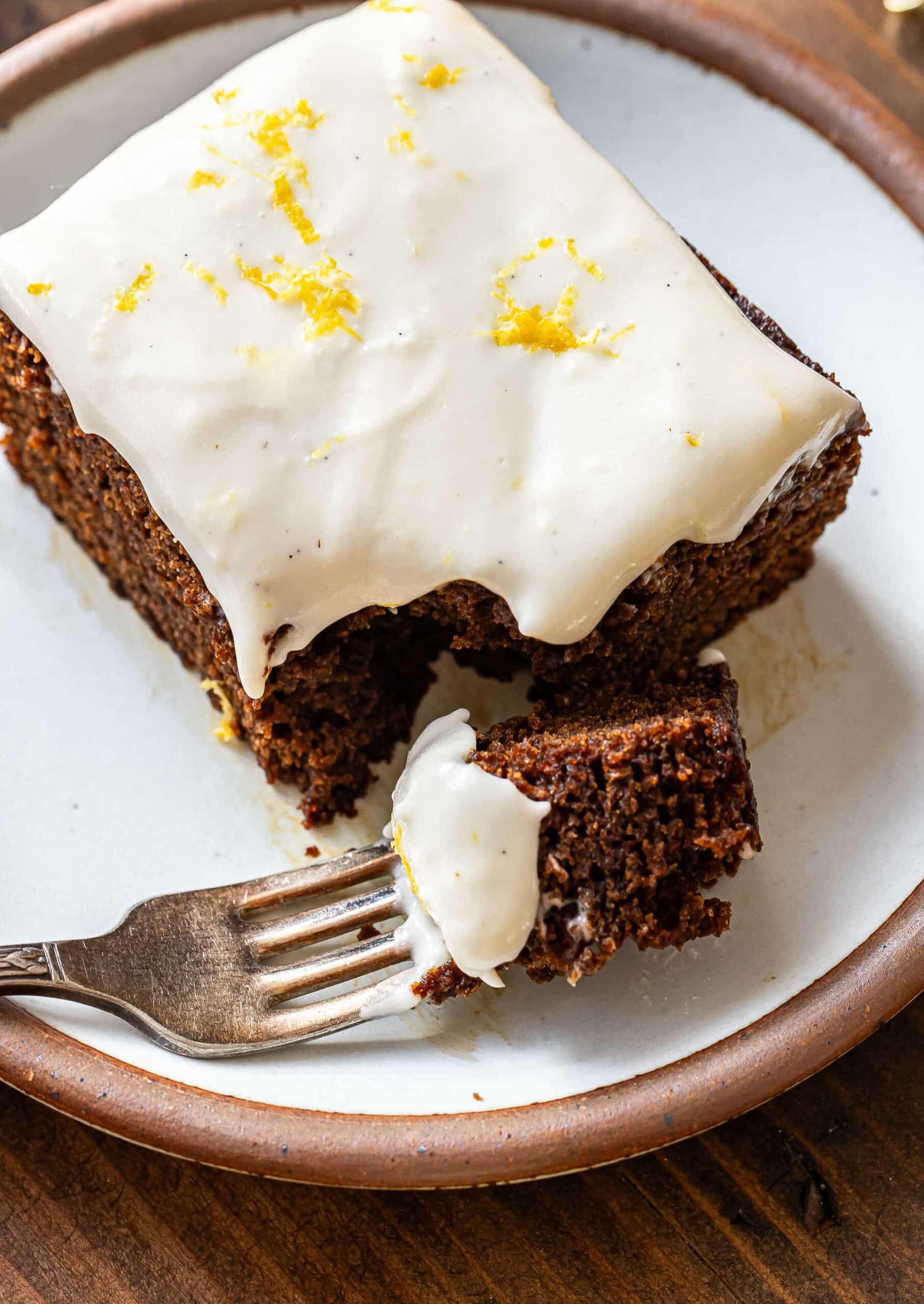 Gingerbread Cake with Lemon Cream Cheese Frosting - Recipe Runner