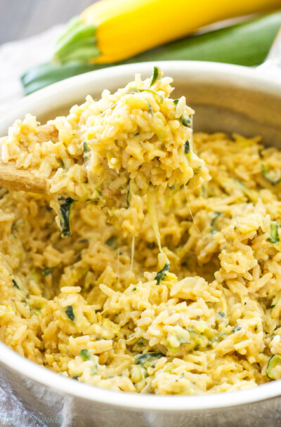 Cheesy Zucchini Brown Rice - Recipe Runner