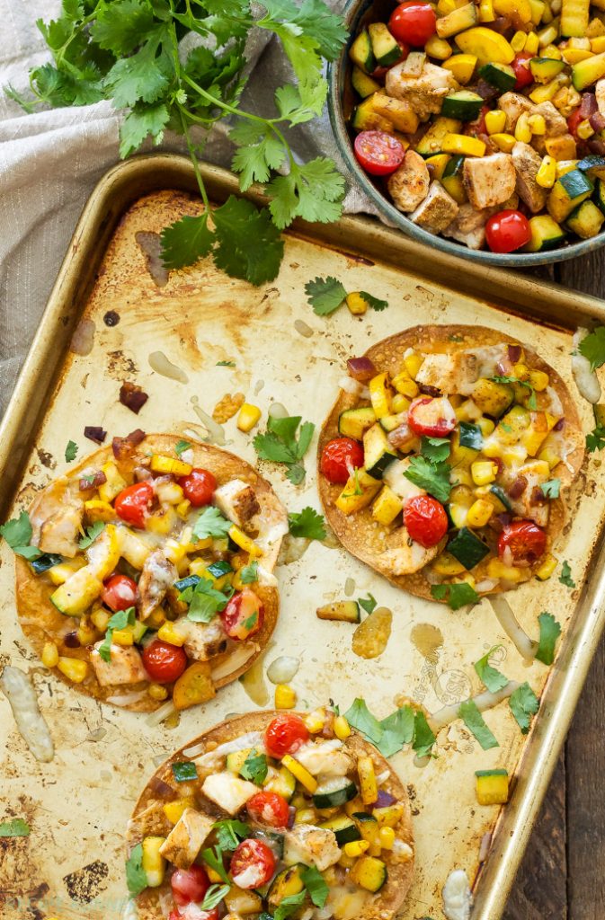 Grilled Chicken and Vegetable Tostadas - Recipe Runner