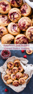Raspberry Jam Swirled Almond Butter Muffins - Recipe Runner