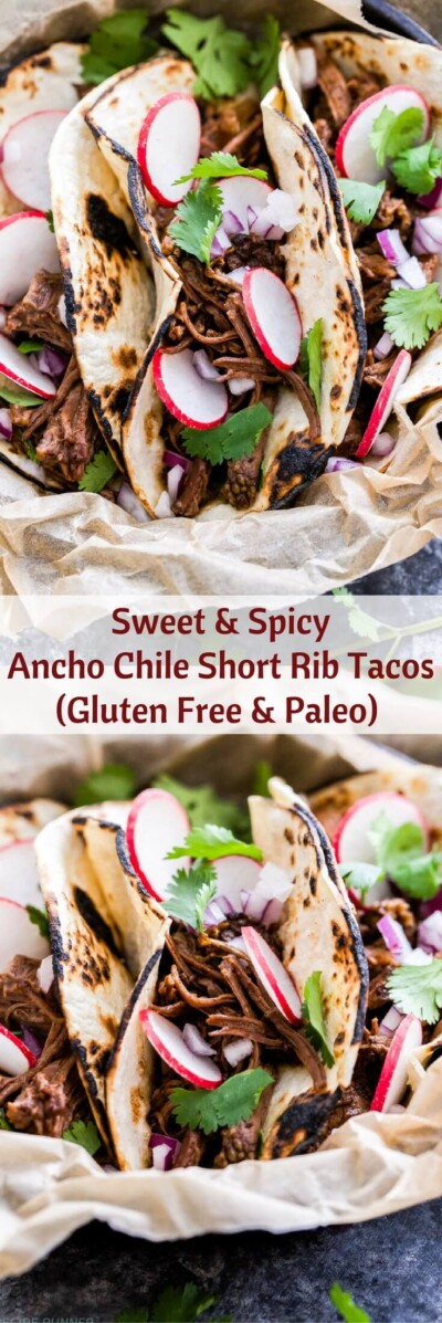 Sweet and Spicy Ancho Chile Short Rib Tacos - Recipe Runner