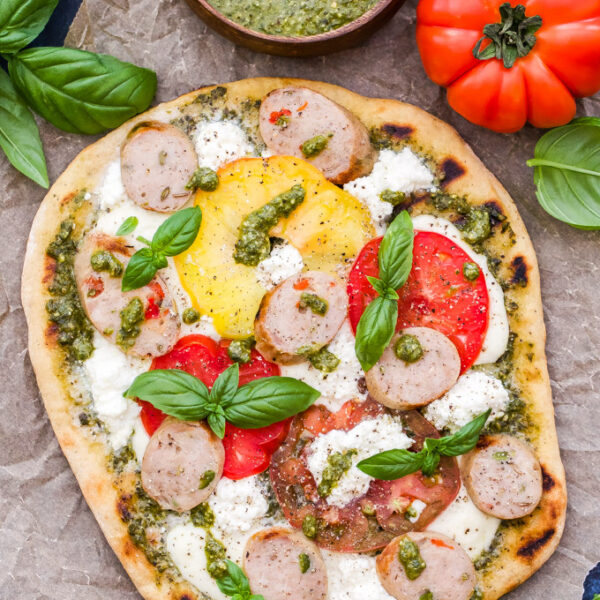 Tomato Basil Feta Pizza - Recipe Runner