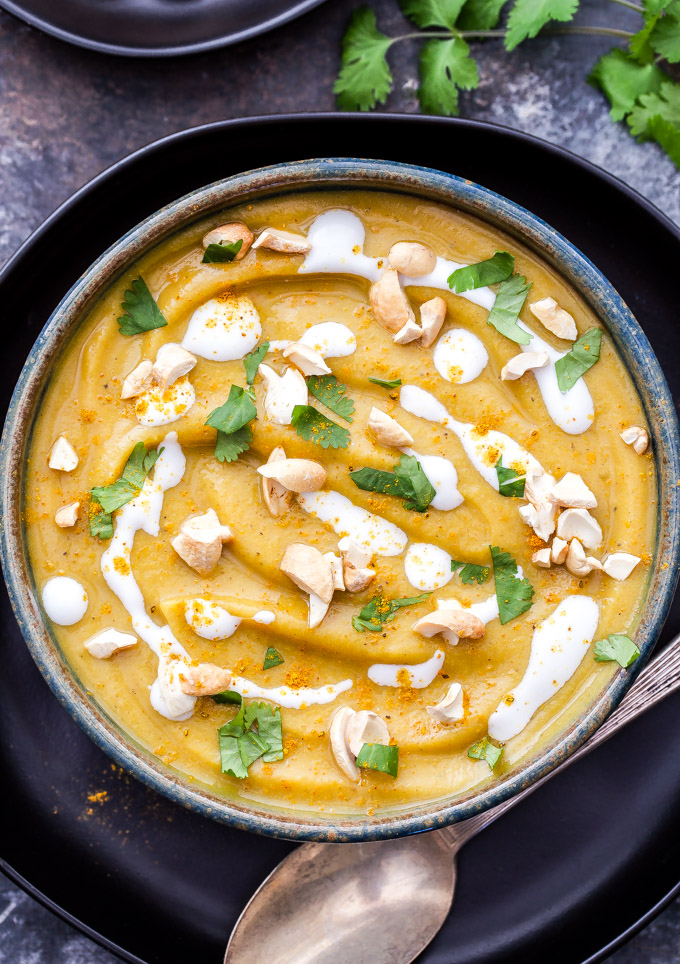 Curried Butternut Squash And Cauliflower Soup Recipe Runner Curried Butternut Squash And Cauliflower Soup Recipe Runner