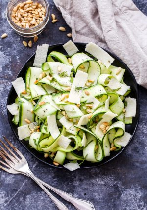 Zucchini Ribbon Salad with Lemon and Parmesan Cheese - Recipe Runner