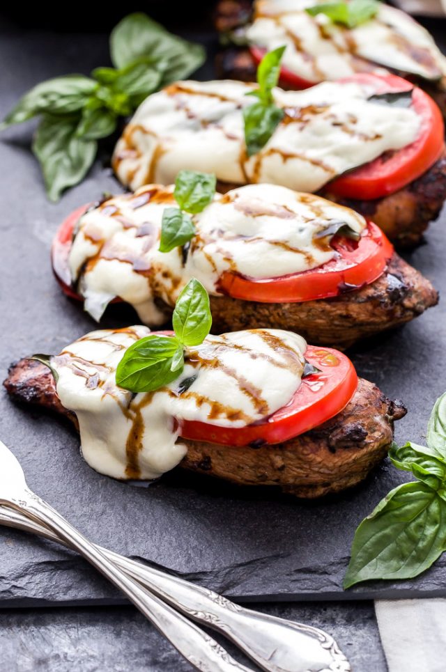 Grilled Caprese Chicken (with Balsamic Glaze)