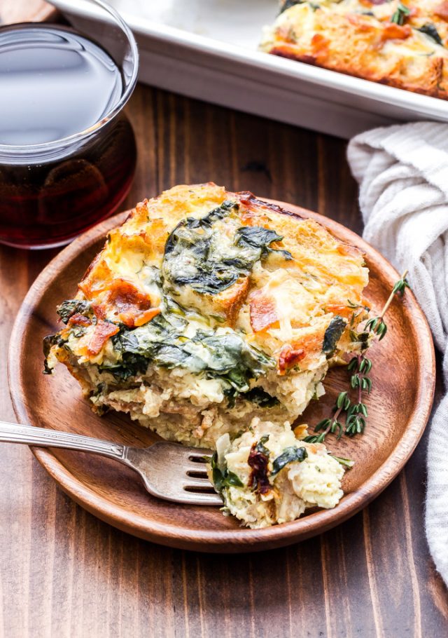 Spinach, Bacon and Cheese Strata - Recipe Runner
