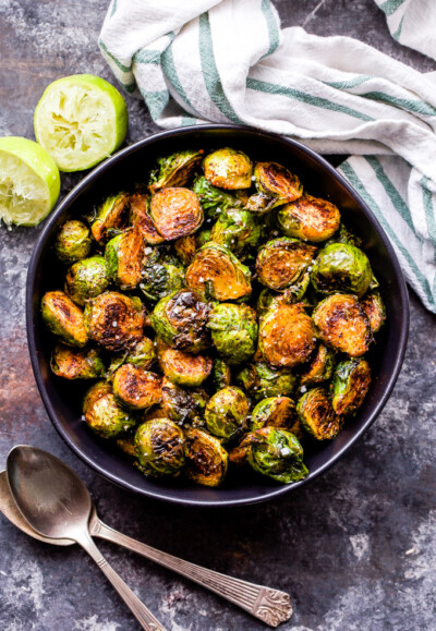 Chili Honey Lime Roasted Brussels Sprouts - Recipe Runner