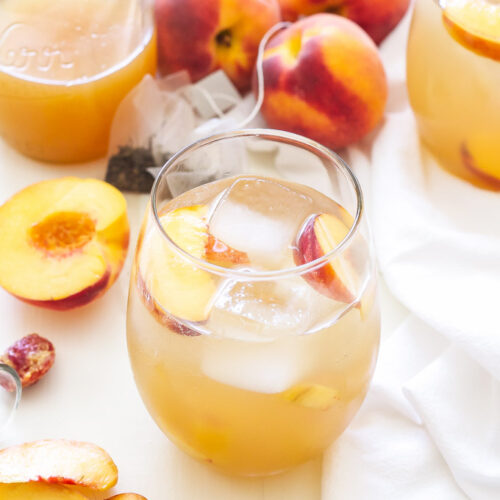 Peach Green Tea Vodka Spritzer - Recipe Runner