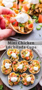 Mini Chicken Enchilada Cups - Recipe Runner