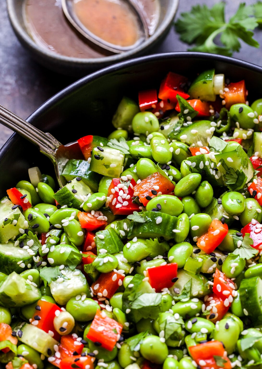 Asian Edamame Salad (with Sesame Vinaigrette)