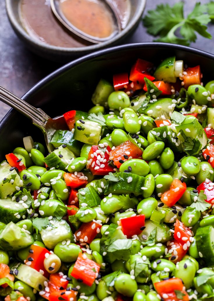 Asian Edamame Salad (with Sesame Vinaigrette)