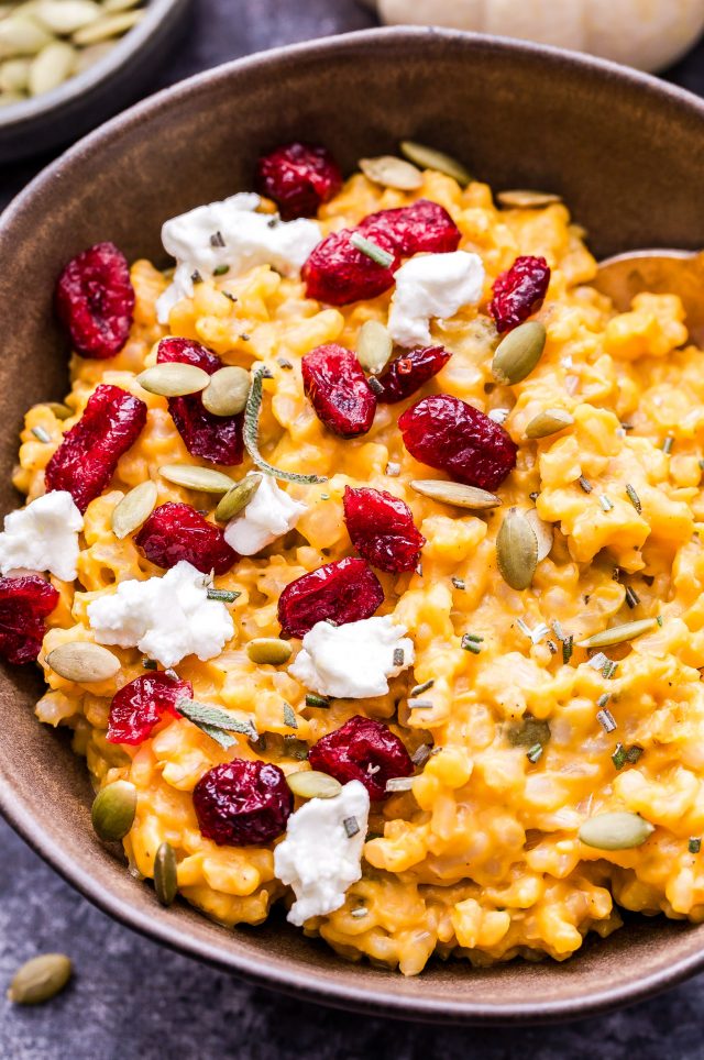 Baked Pumpkin Goat Cheese Risotto - Recipe Runner