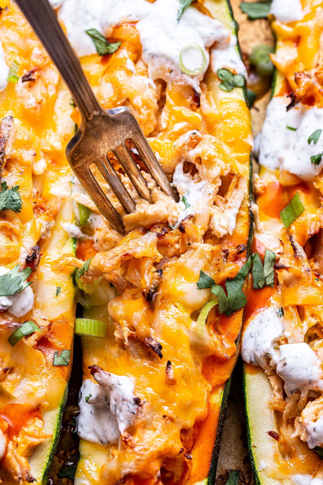 Buffalo Chicken Zucchini Boats - Recipe Runner
