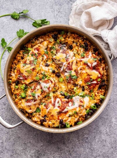 Salsa Chicken and Cauliflower Rice Skillet - Recipe Runner