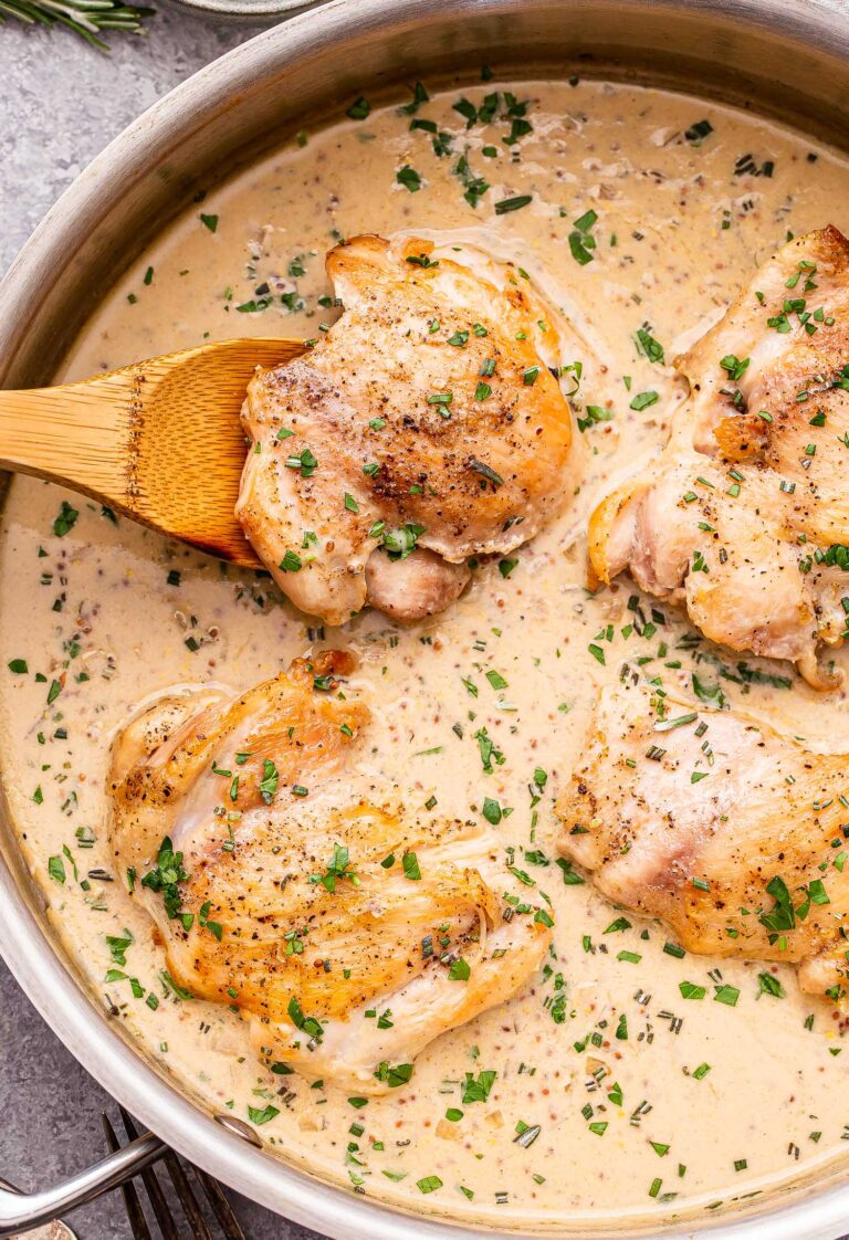 Easy Creamy Mustard Chicken in 40 Minutes