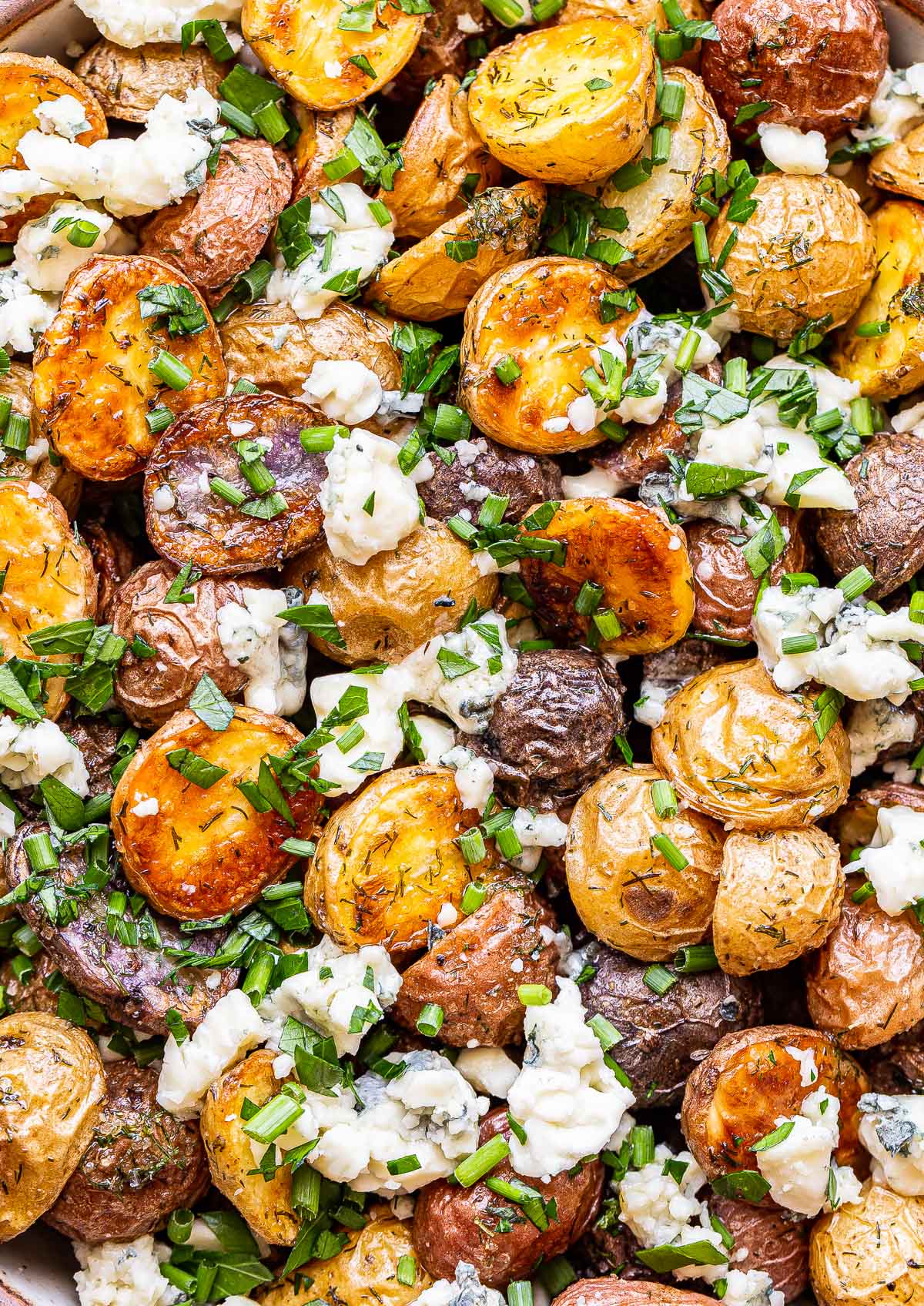Herb Roasted Potatoes with Blue Cheese - Recipe Runner