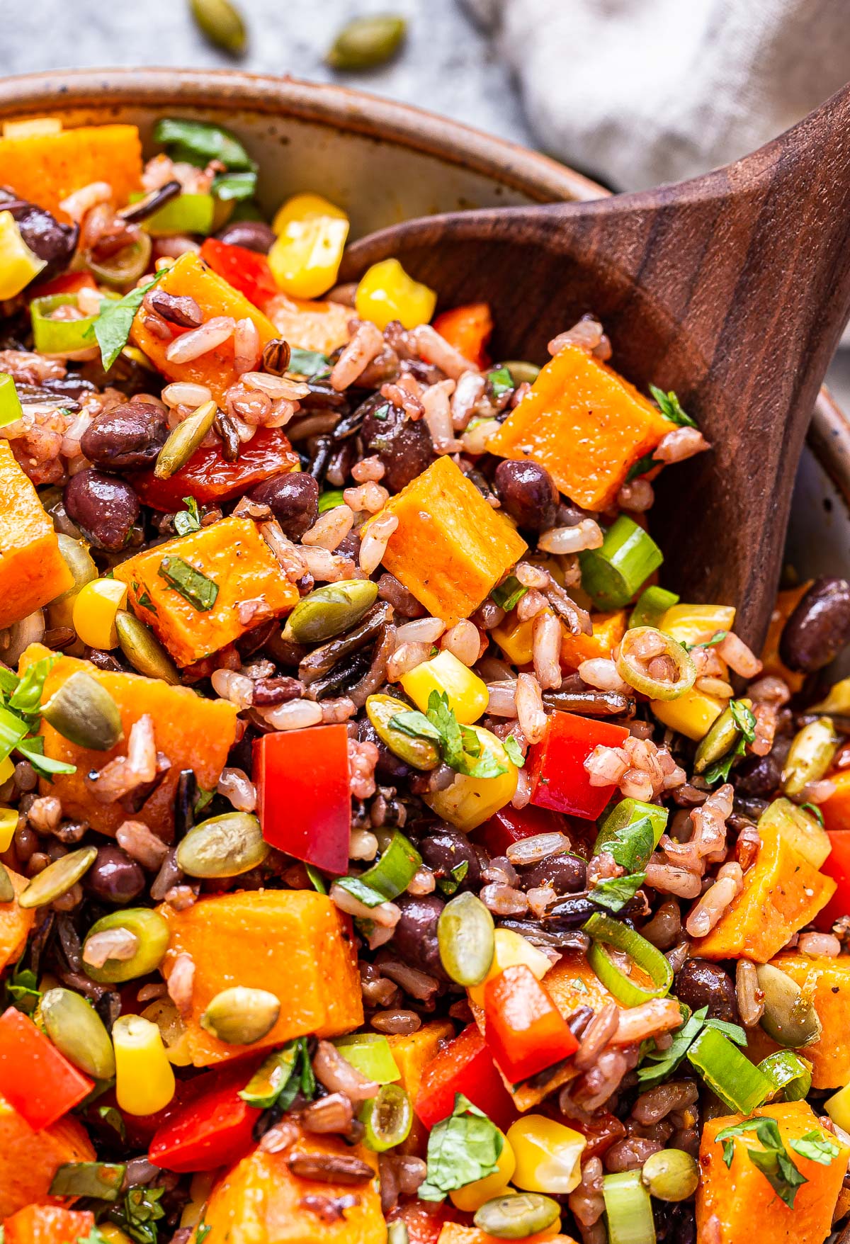 Southwest Sweet Potato Black Bean Wild Rice Salad Recipe Runner
