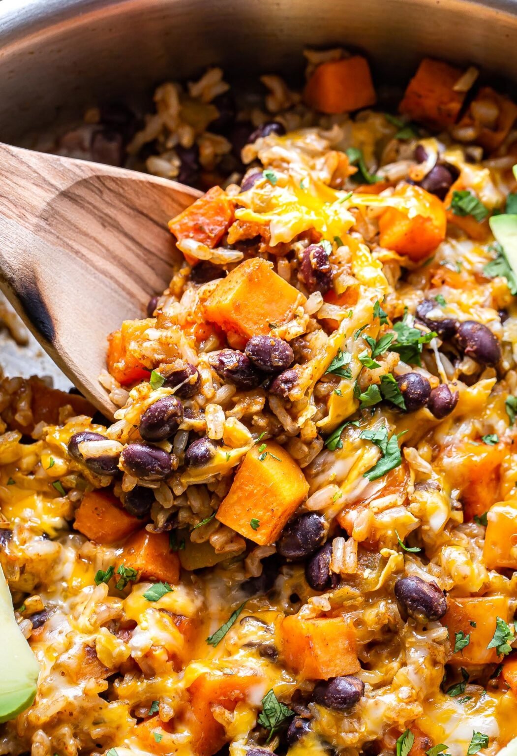 Southwest Sweet Potato Black Bean And Rice Skillet