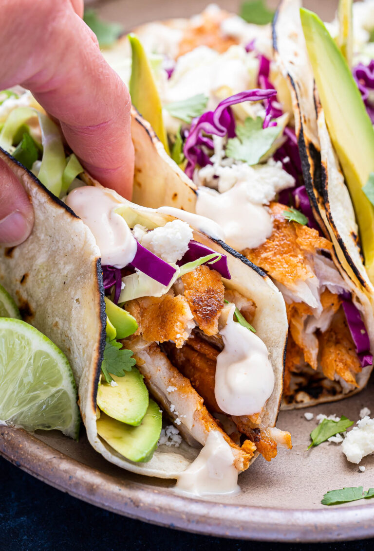 Grilled Fish Tacos with Cabbage Slaw