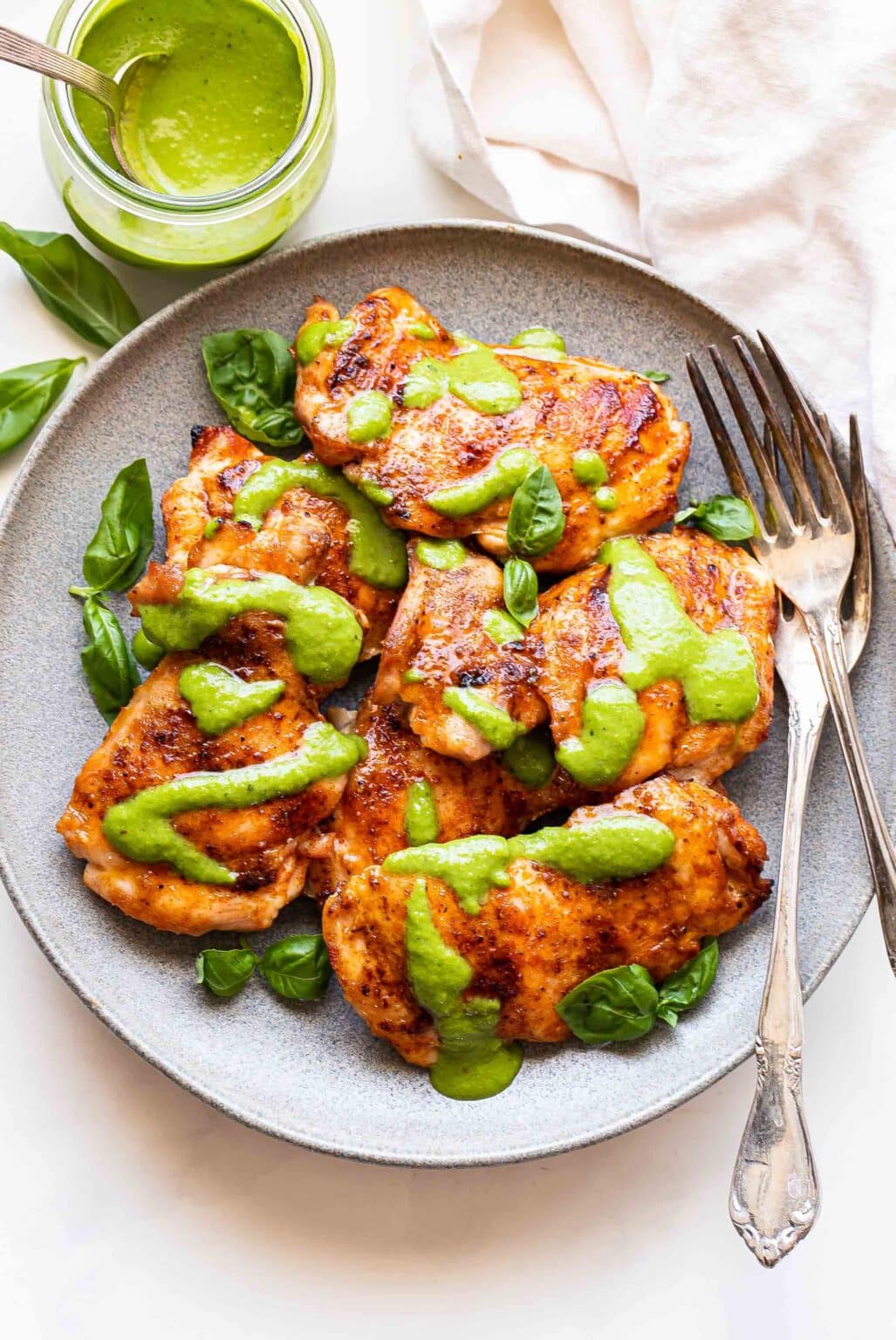 Grilled Chicken with Basil Dressing - Recipe Runner