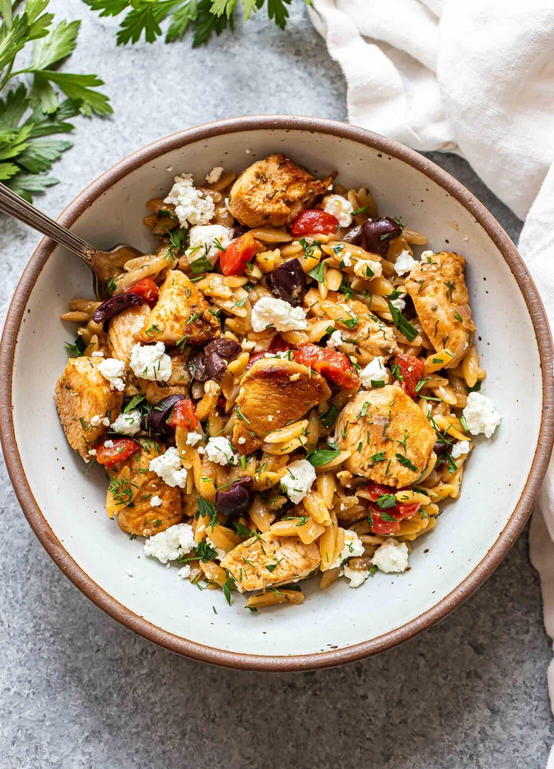 Greek Chicken Orzo - Recipe Runner