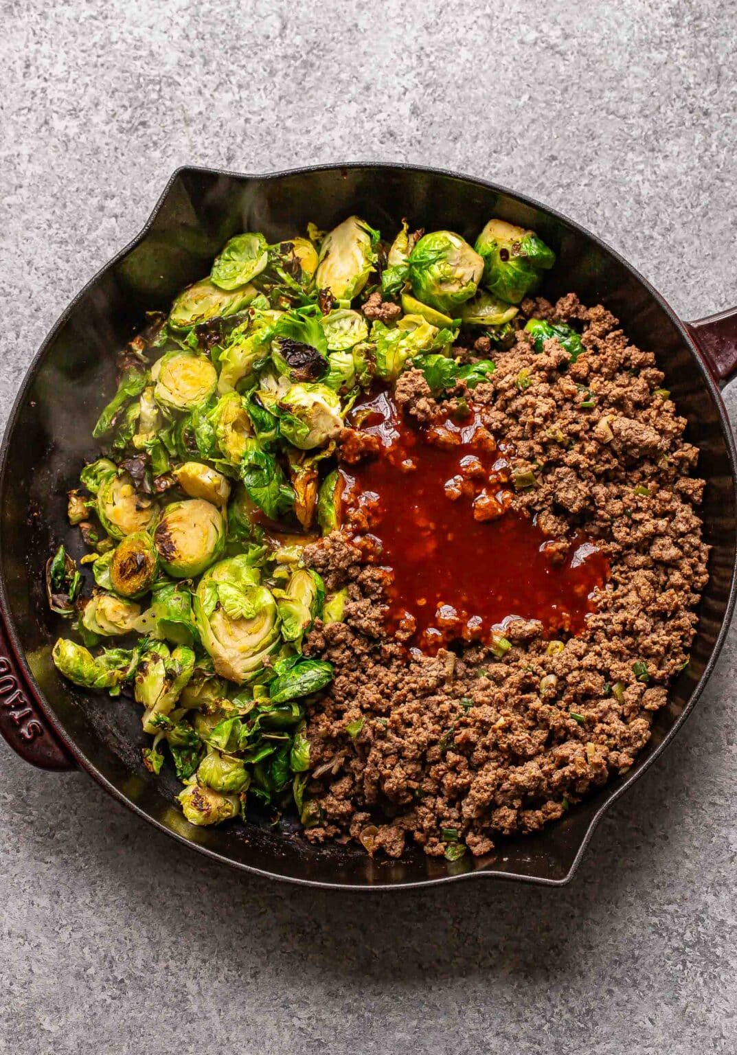 Ground Beef and Brussels Sprouts - Recipe Runner