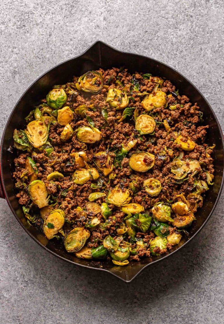Ground Beef and Brussels Sprouts - Recipe Runner