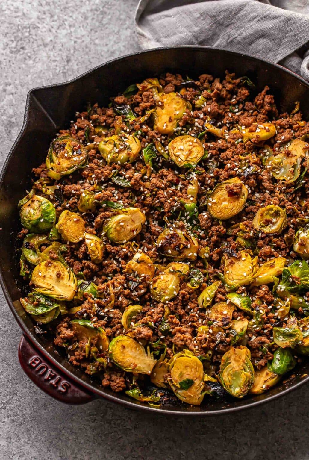 Ground Beef and Brussels Sprouts - Recipe Runner