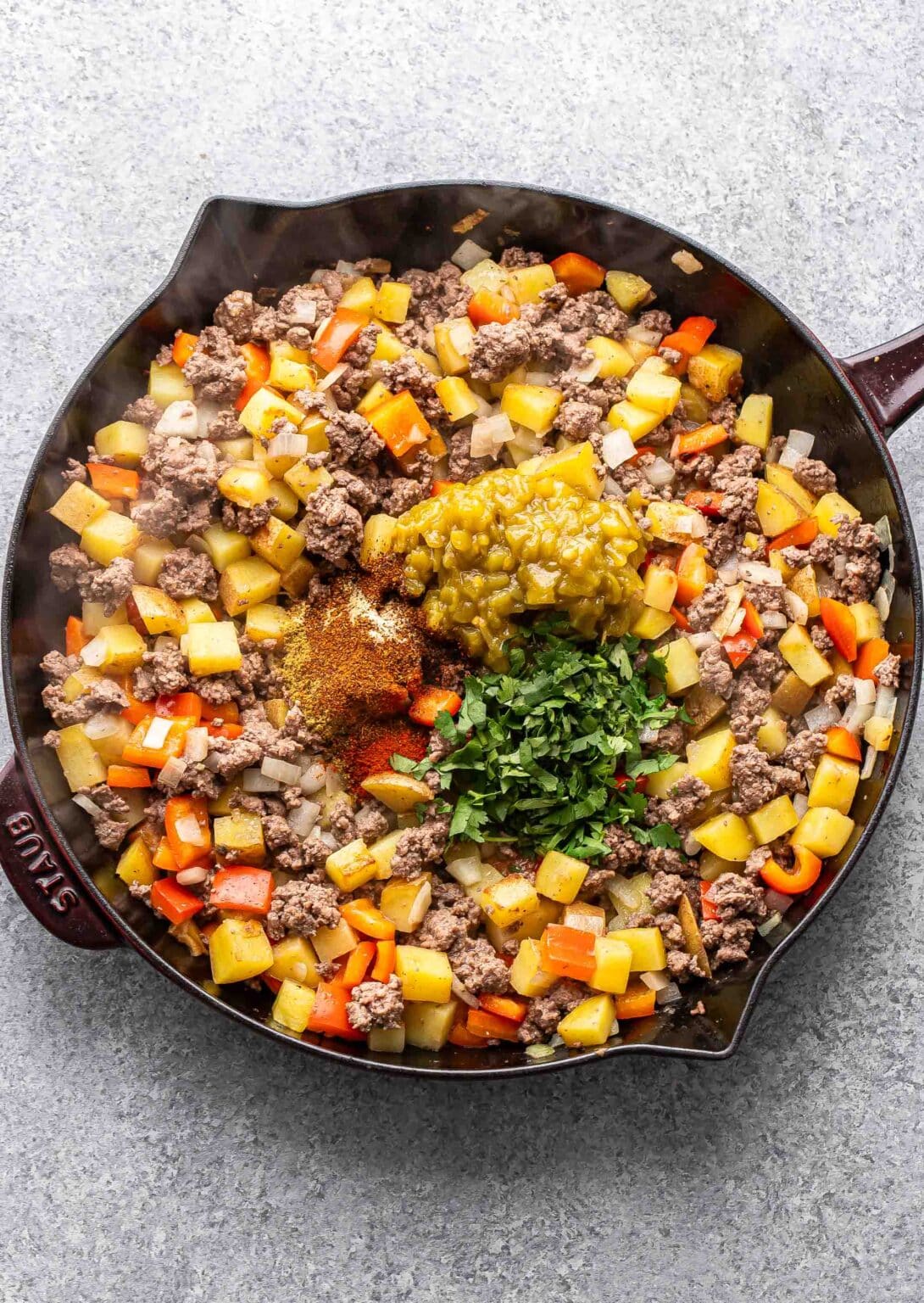 Mexican Ground Beef and Potato Skillet