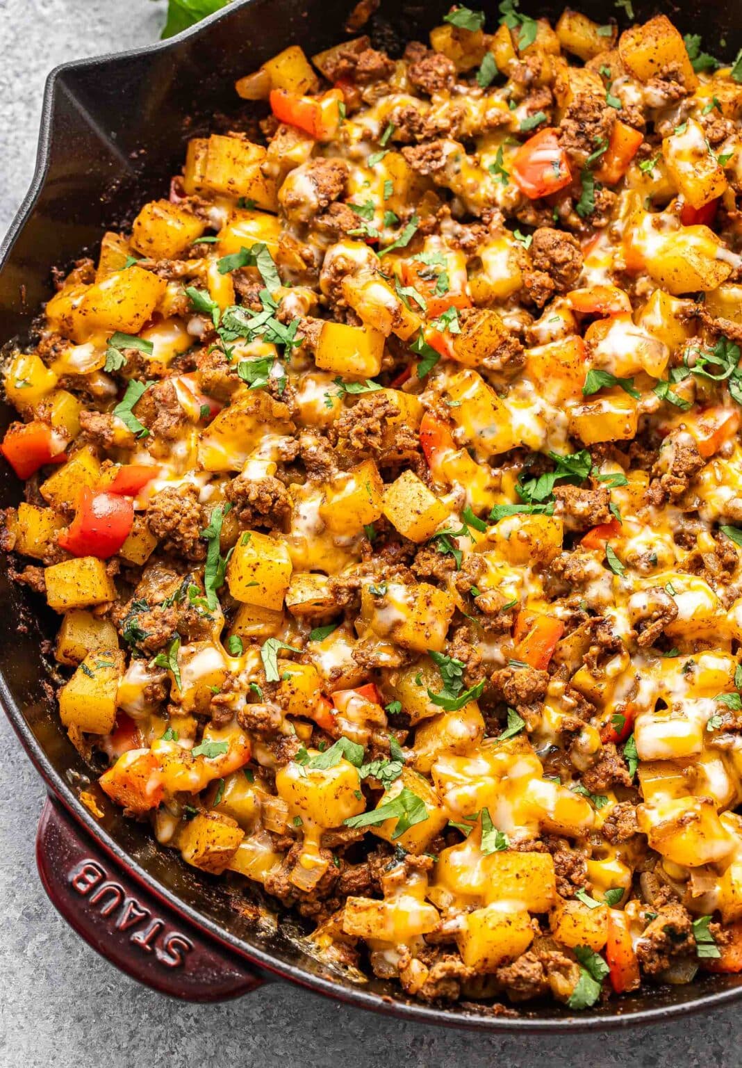 Mexican Ground Beef and Potato Skillet
