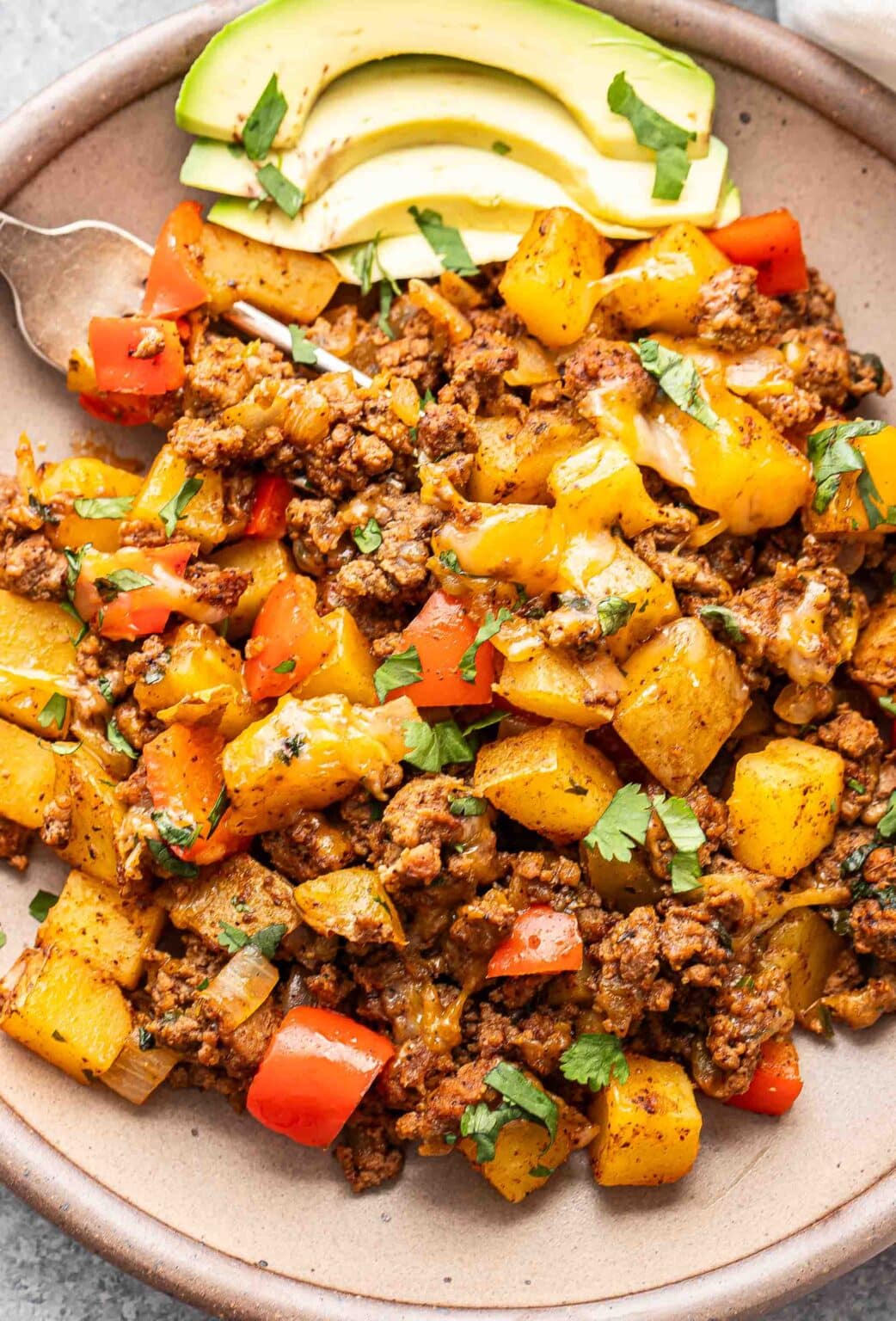 Mexican Ground Beef and Potato Skillet