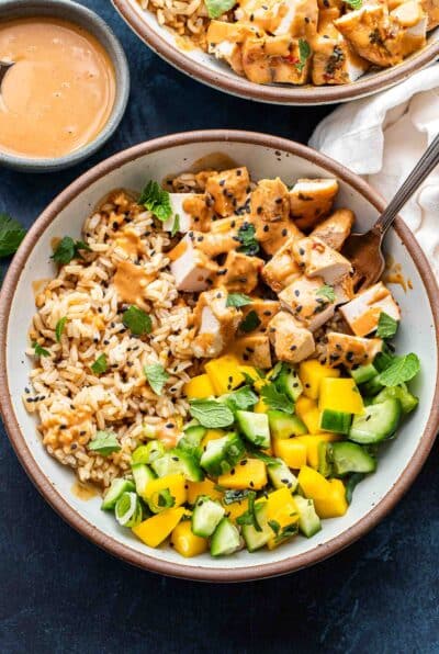 Thai Peanut Chicken Bowls