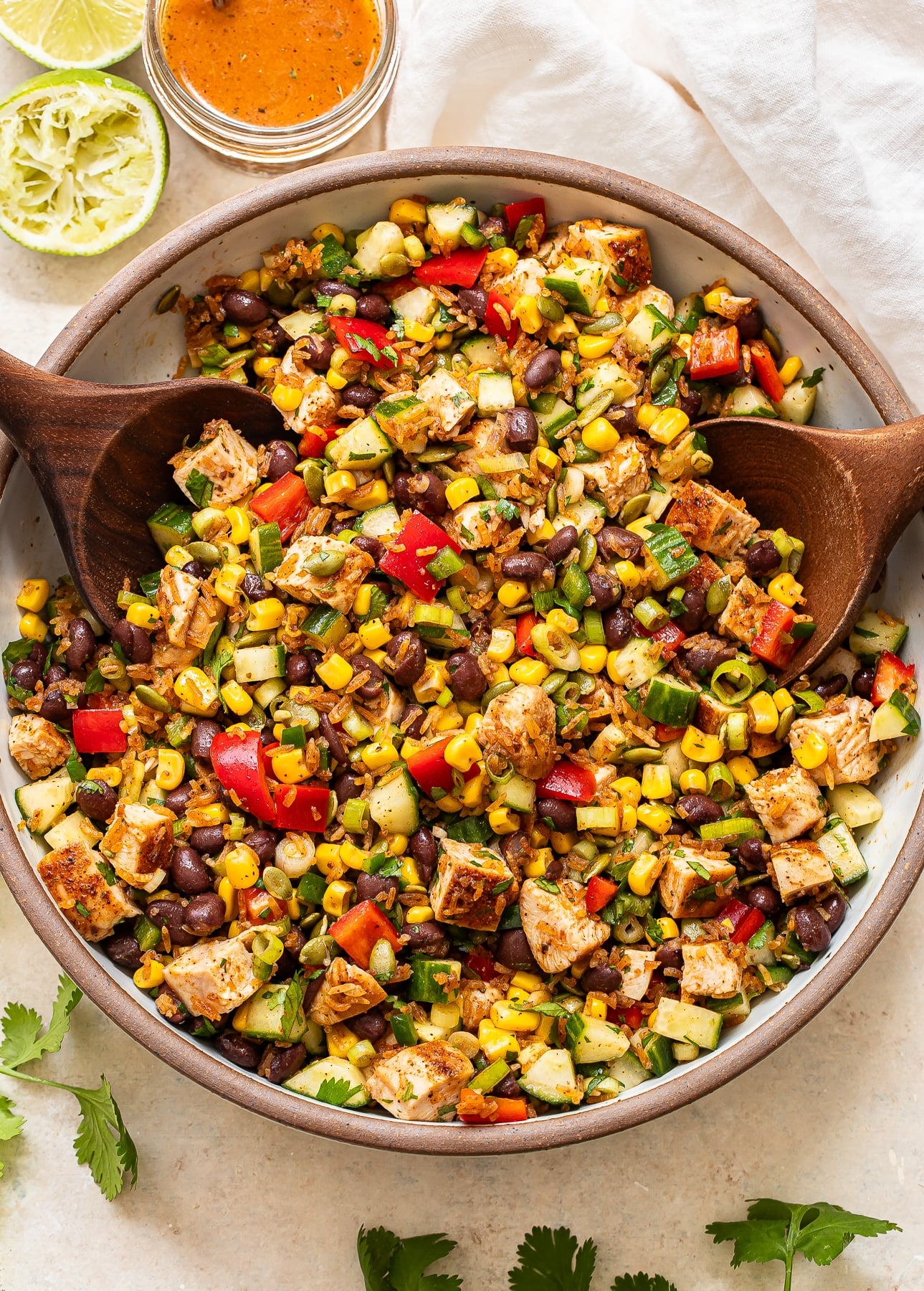 Southwest Crispy Rice Salad with Chicken
